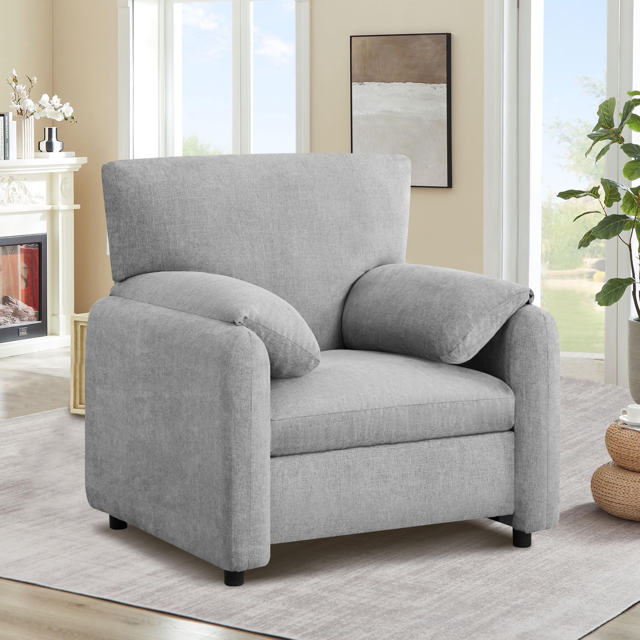 JONPONY Chenille Oversized Armchair, 39