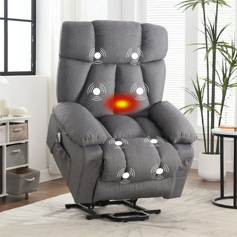 Jonpony Power Lift Recliner Chair Recliners for Elderly with Heat and Massage Recliner Chair for Living Room with Infinite Position and Side Pocket