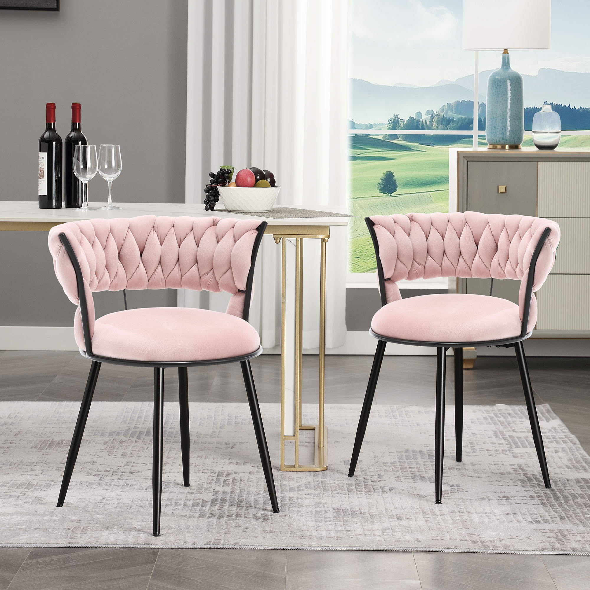 HomePop Parsons Dining Chairs (set of 2), Multiple Colors - Walmart.com
