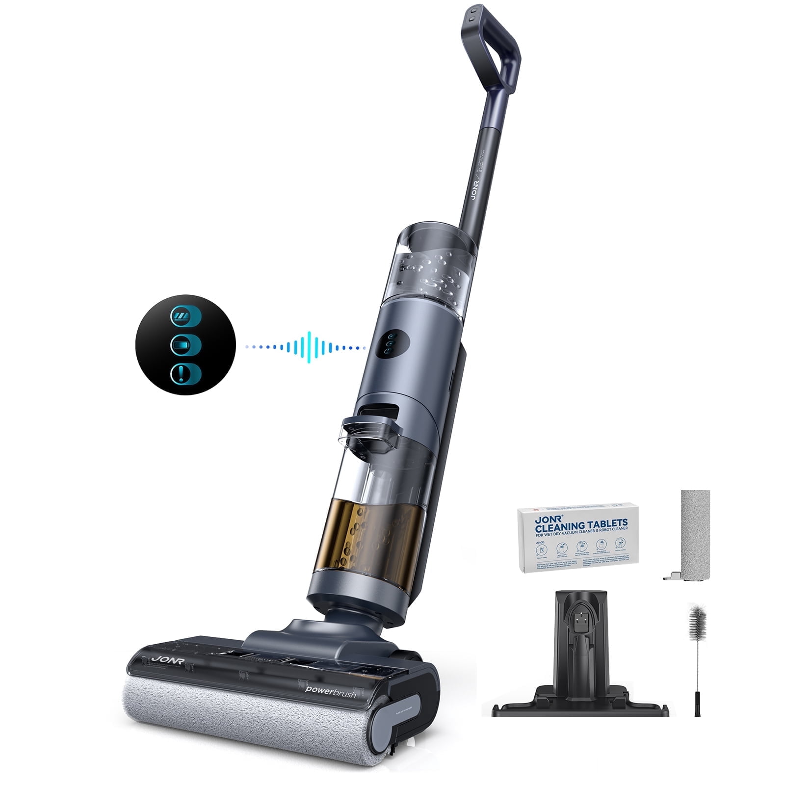 JONR ED12 Pro Wet and Dry Vacuum Cleaner, 3-in-1 Cordless Electric Mop ...