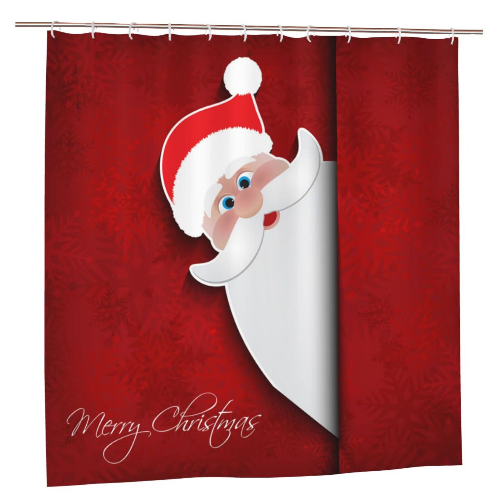 JOOCAR 72 x 72 Inch Christmas Shower Curtain,Cute Cartoon Santa Claus ...