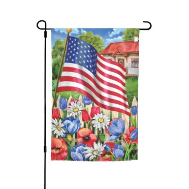 JOOCAR Garden Flags, Flowers in a Vase 12x18 Inches Reversible Garden ...