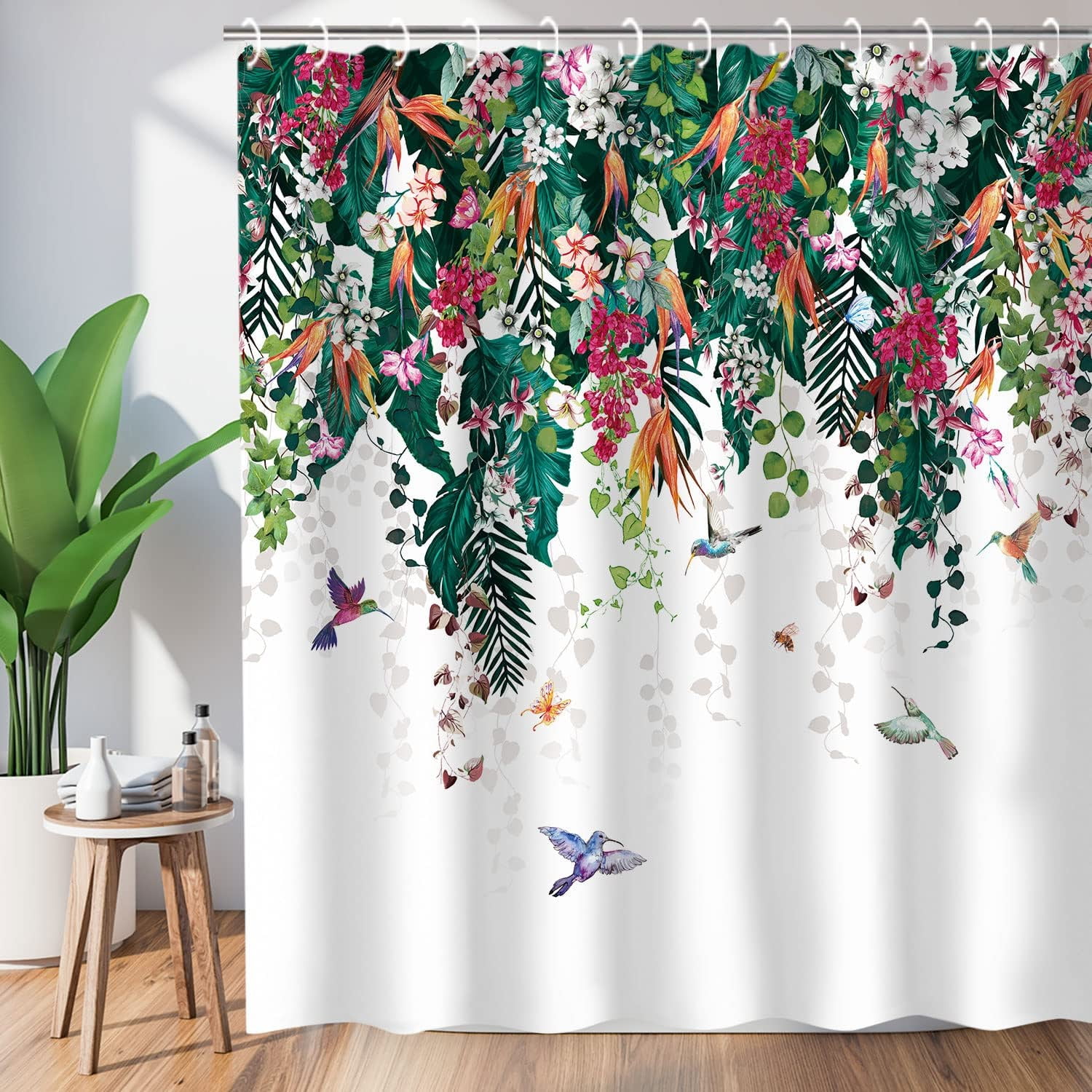 Joocar Bird Shower Curtain Hummingbird Shower Curtain With 12 Hooks