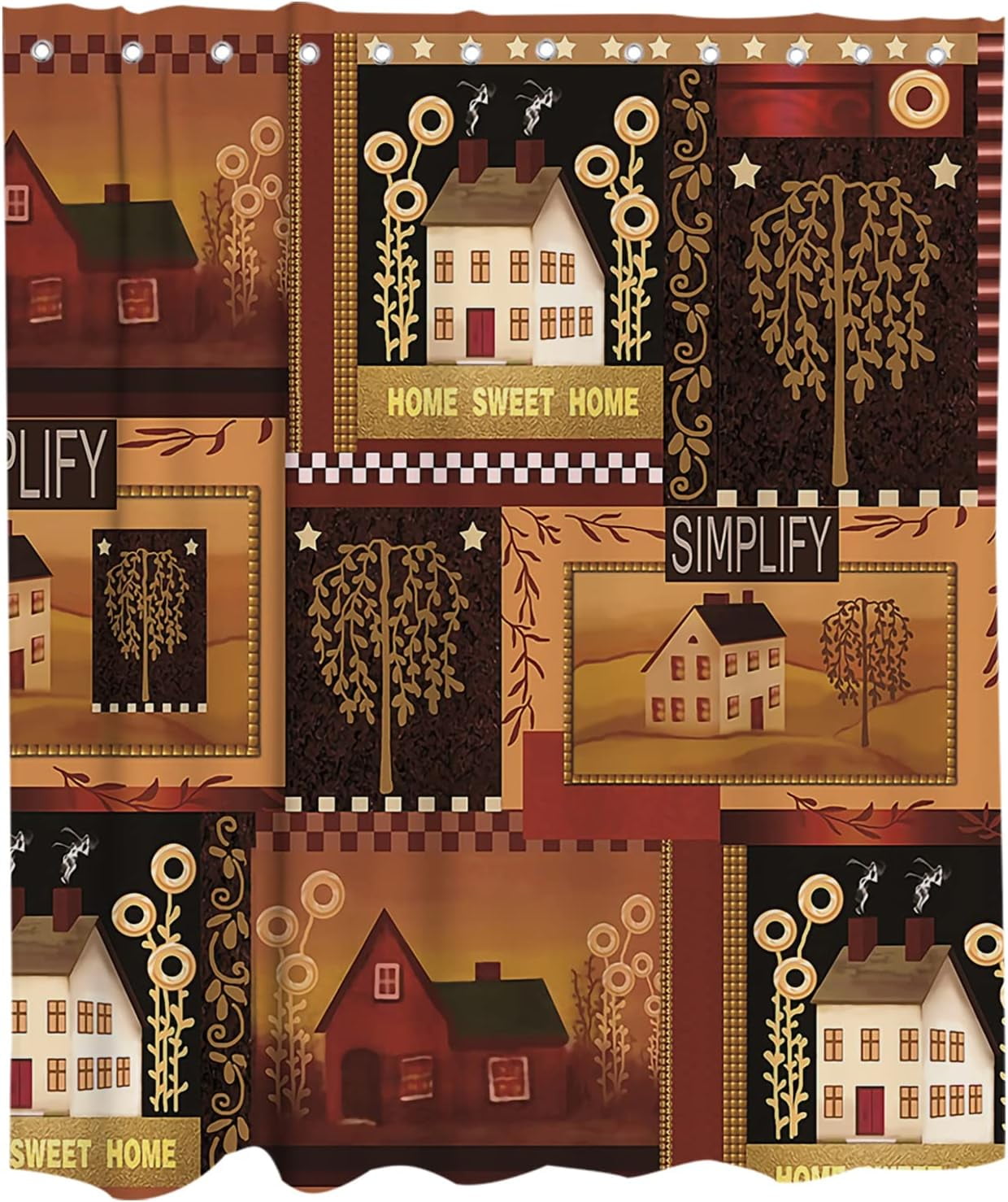 JOOCAR Faith Hope Love Simplify Primitive Country Sweet Home Shower ...