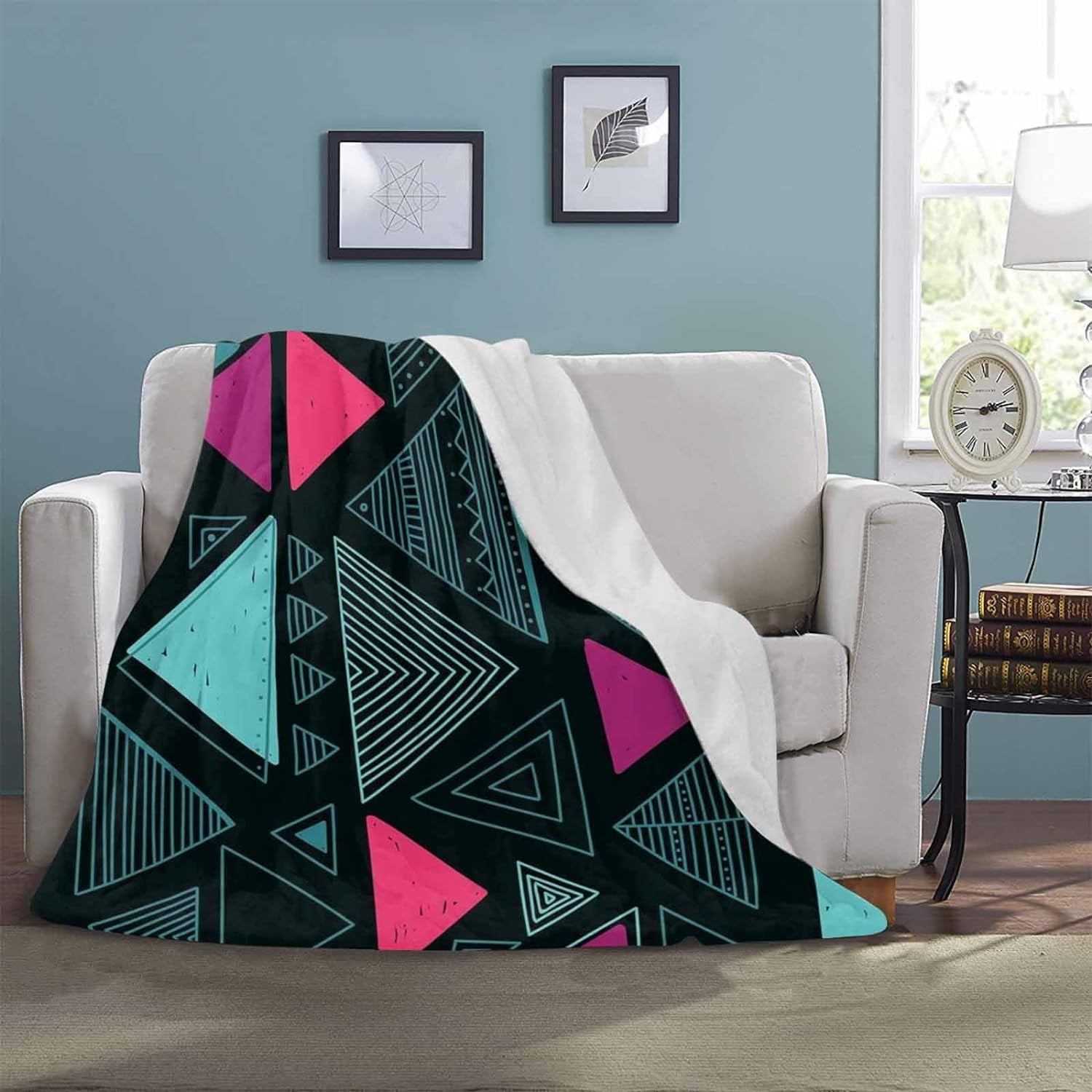 JOOCAR Graffiti Triangle Ethnic Tribes Bedding Fleece Blanket Cool Soft ...