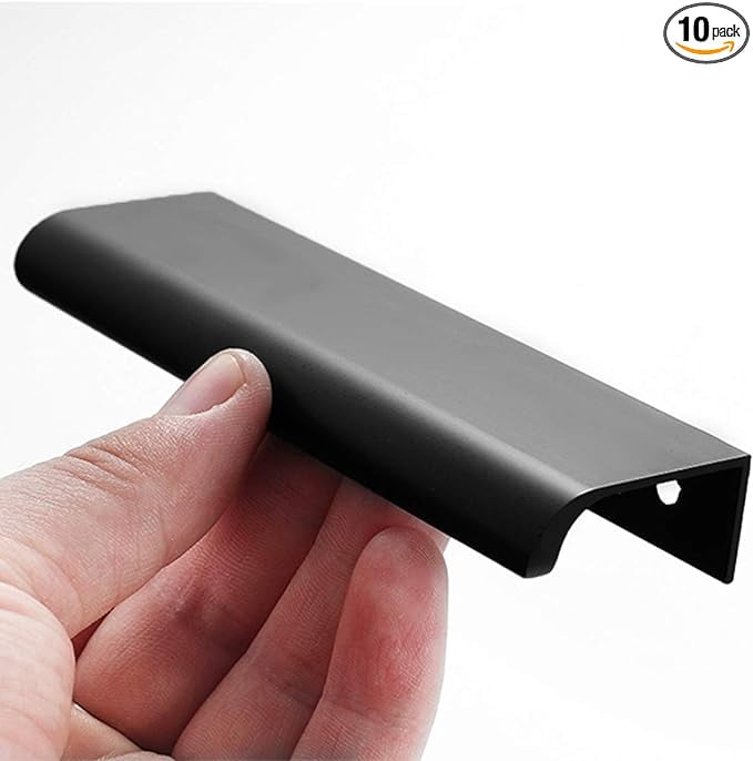 JOOJA 10 Pack Modern Style Finger Edge Pull Furniture DrawerHandles ...