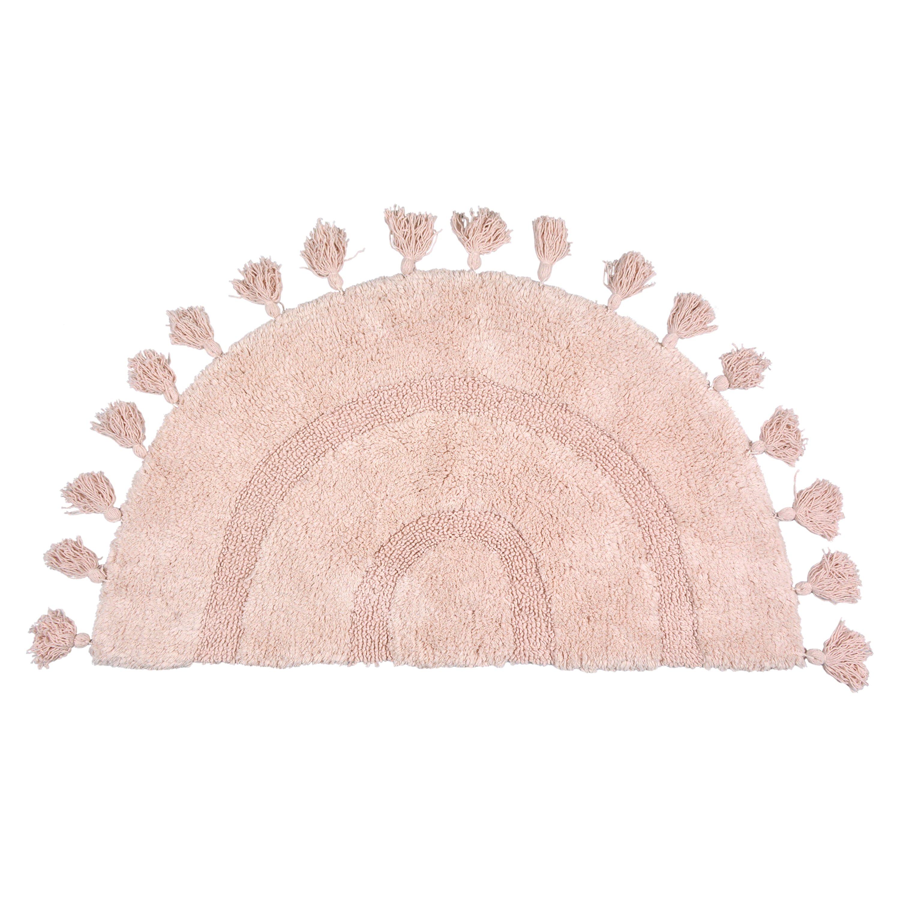 "JOOJA Handwoven Boho Chic Bath Mat, 100% Cotton, Non-Slip with Tassels ...