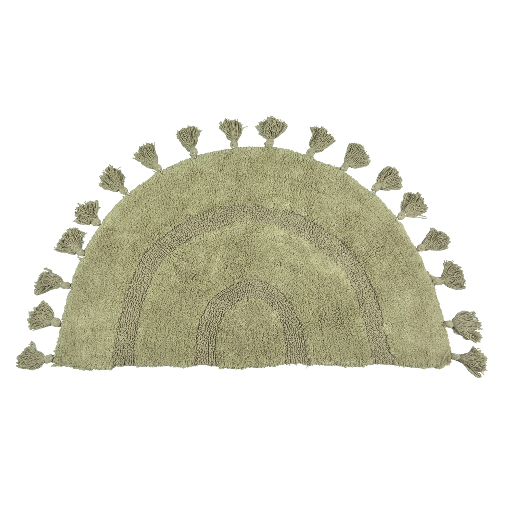 "JOOJA Hand-woven Bohemian Boho Cotton Bath Mat with Non-Slip Grip and ...