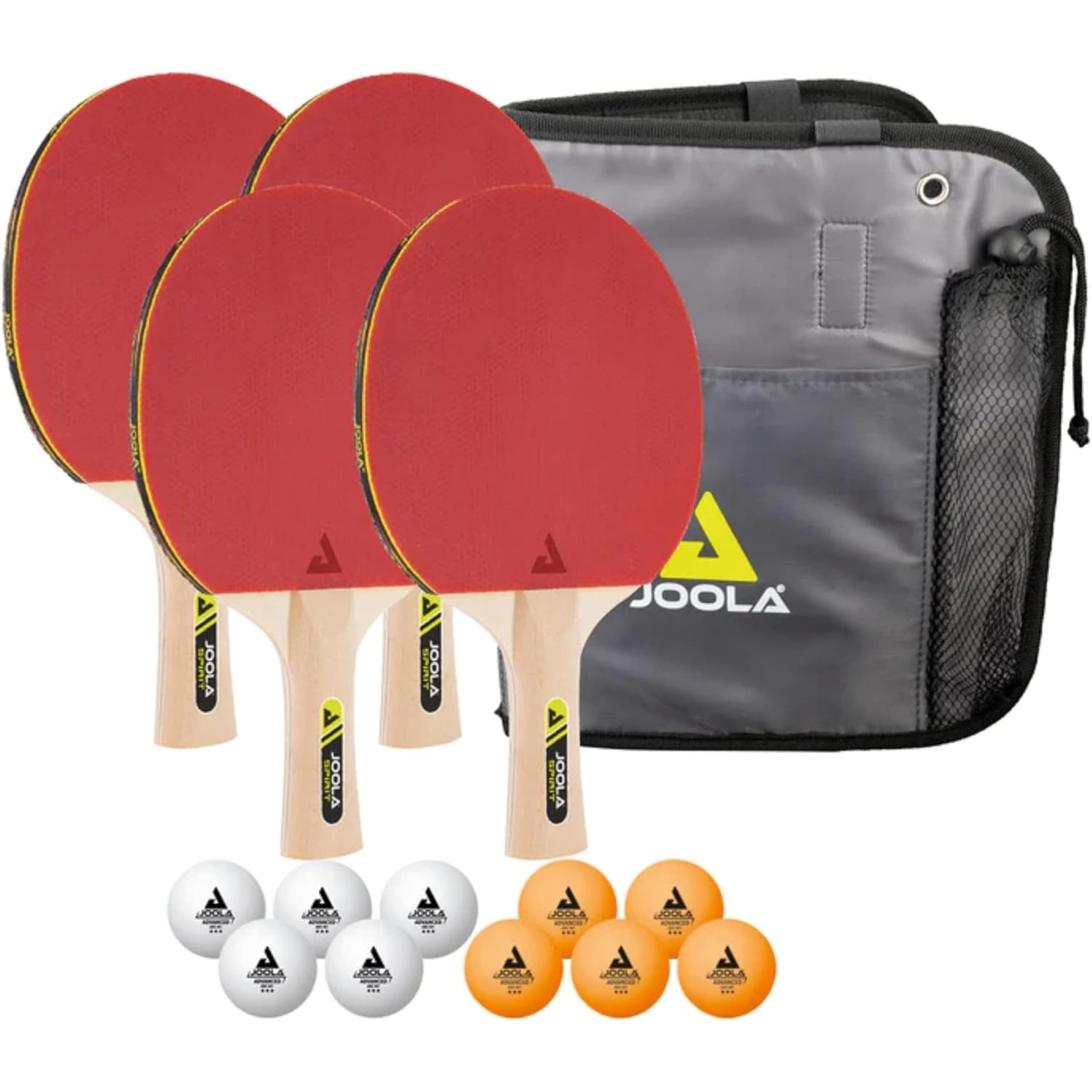 JOOLA Family Premium Table Tennis Bundle Set - 4 Ping Pong Paddles, 10 ...