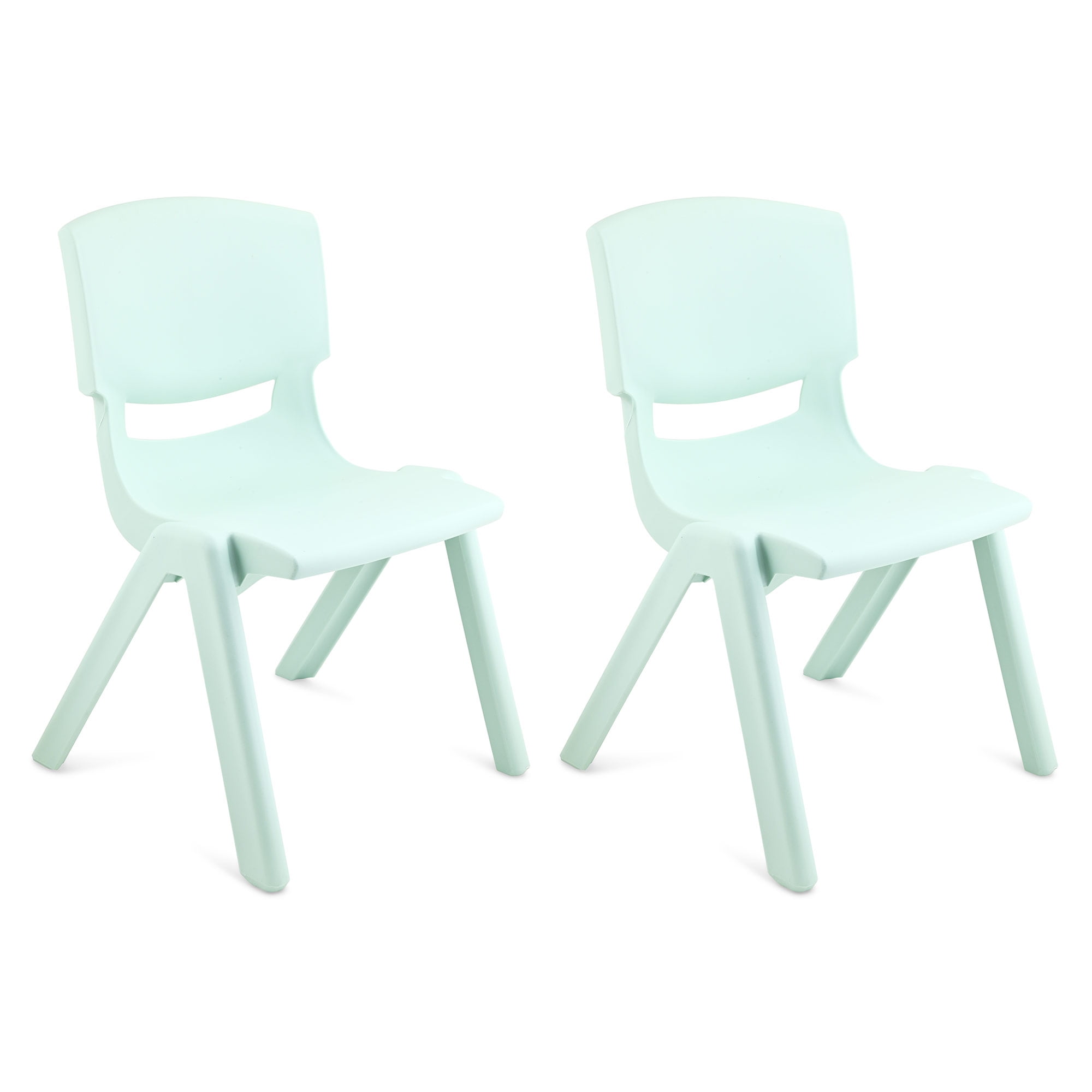 JOON Stackable Plastic Kids Learning Chairs, Mint Green, 20.5x12.75X11 ...