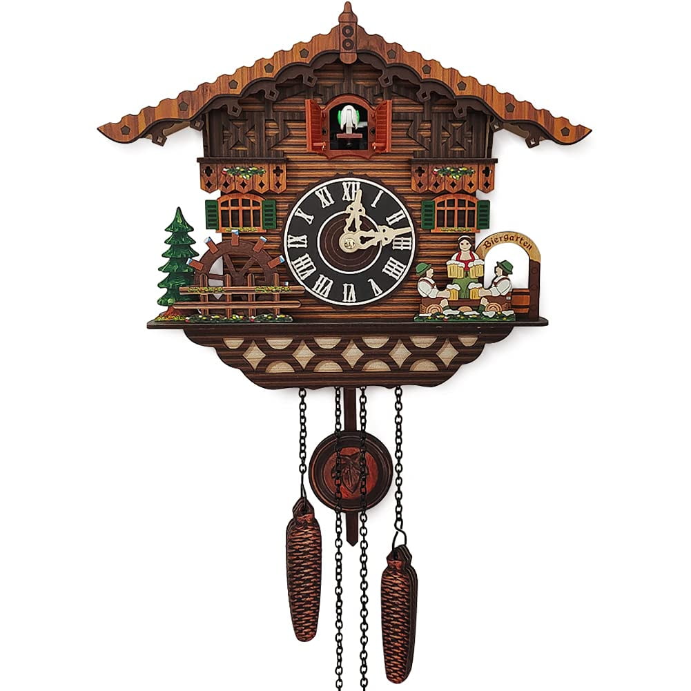 JOONIEHOUSE Traditional Black Forest Cuckoo Clock, Newly Wood Coo Coo ...