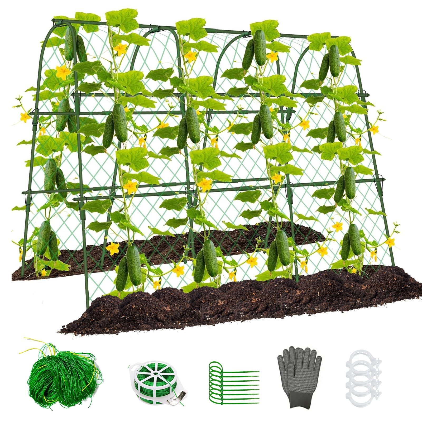 JOPESO 63"x48" Garden Trellis For Climbing Plants Outdoor, U-Shape ...