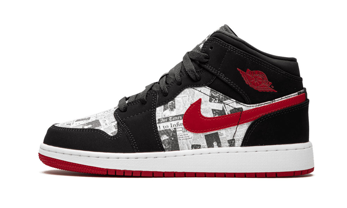 JORDAN GRADE SCHOOL Air Jordan 1 MID SE GS "Newspaper" BQ6931 061 from ...