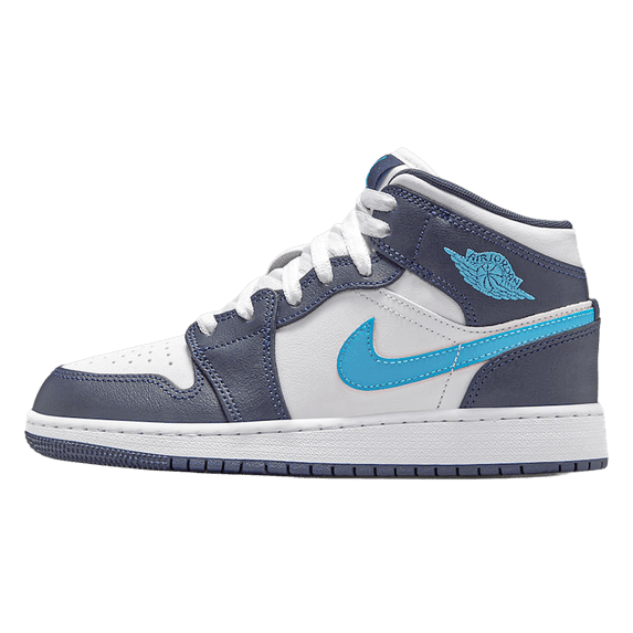 JORDAN GRADE SCHOOL Air Jordan 1 Mid GS "Obsidian / Dark Powder Blue ...