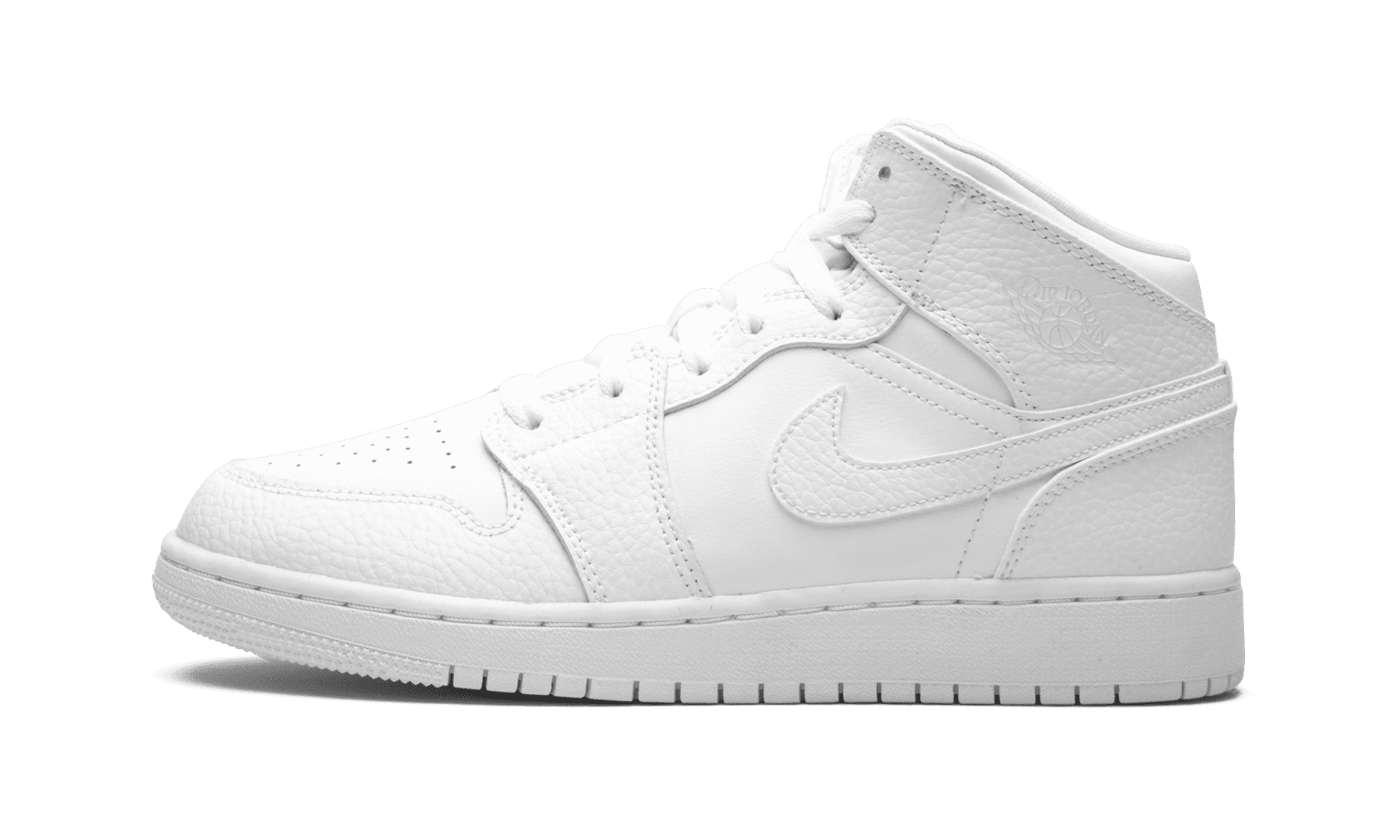 JORDAN GRADE SCHOOL Air Jordan 1 Mid GS "Triple White" 554725 130 ...