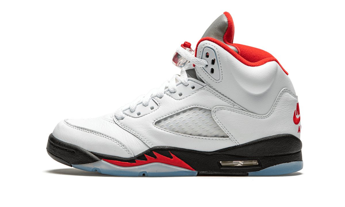 JORDAN GRADE SCHOOL Air Jordan 5 Retro GS "Fire Red Silver Tongue ...