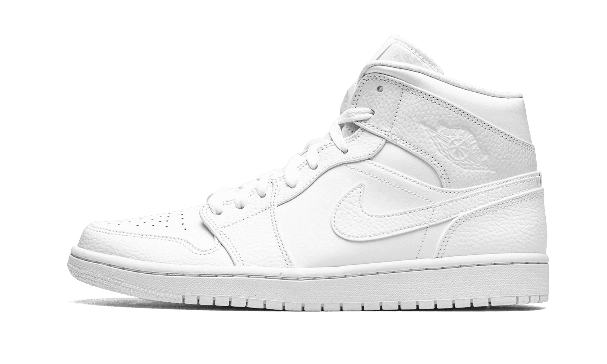 JORDAN MENS Air Jordan 1 Mid "Triple White" 554724 130 from Stadium ...