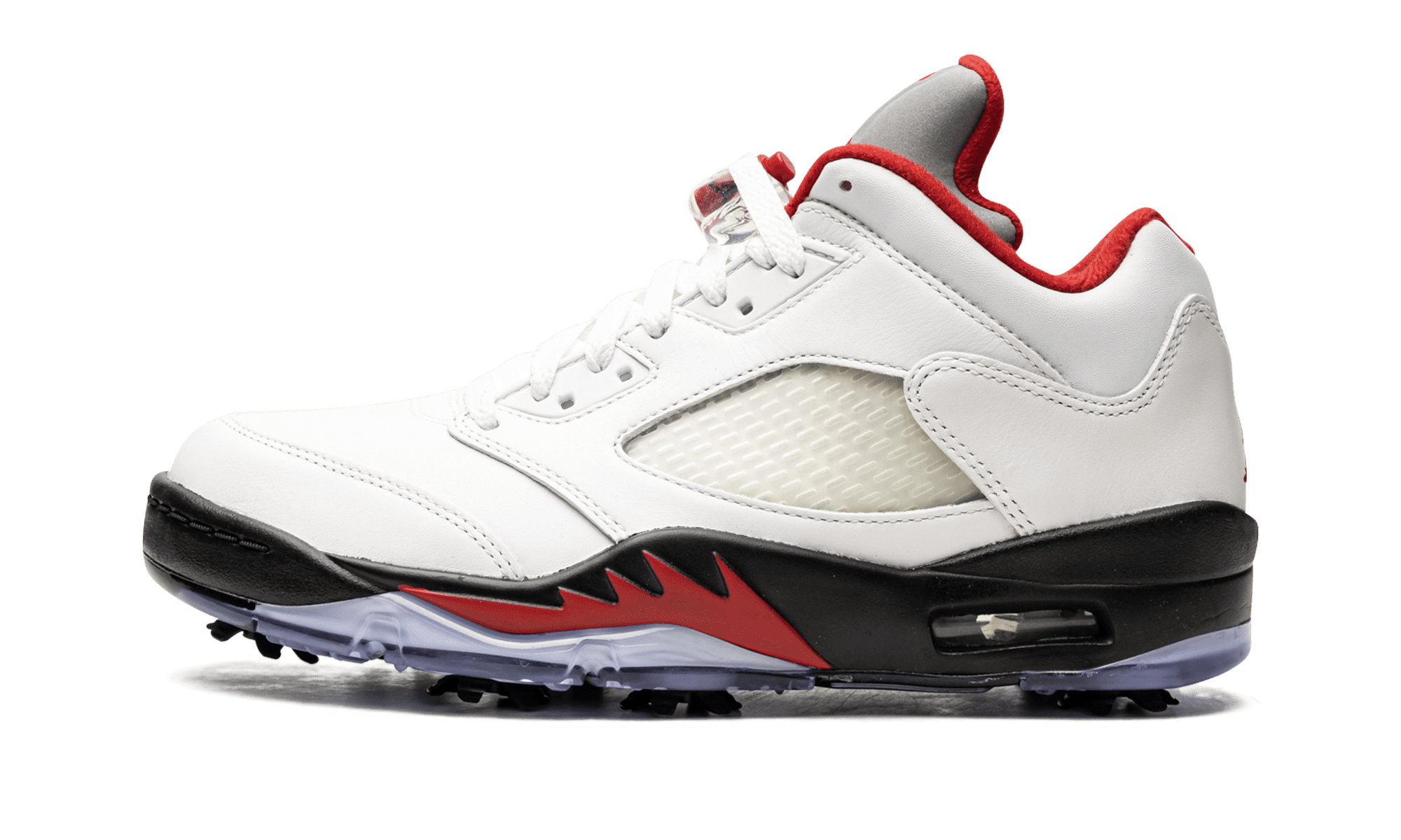 JORDAN MENS Air Jordan 5 Low Golf "Fire Red - Silver Tongue" CU4523 100 ...