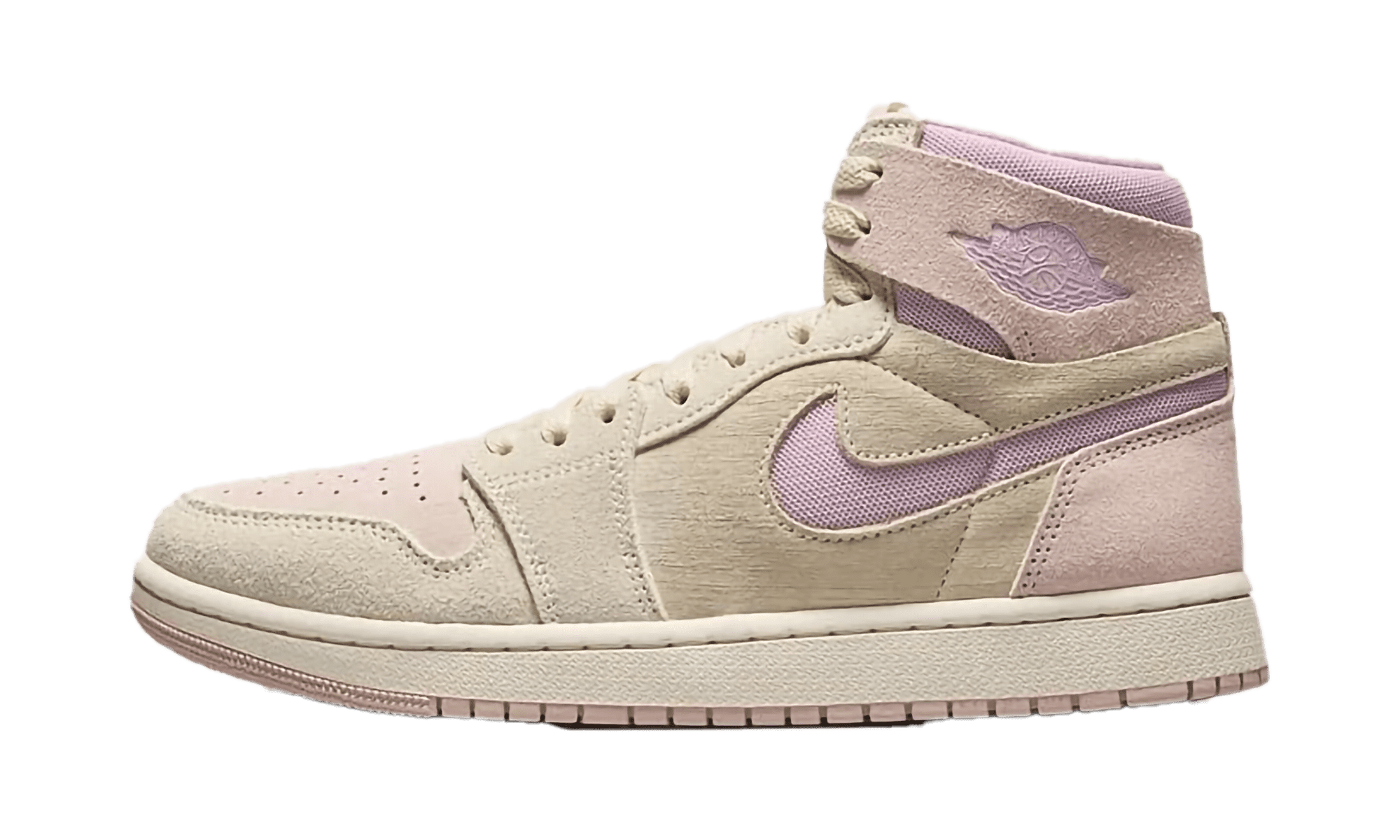 JORDAN WOMENS Air Jordan 1 High Zoom Air CMFT 2 WMNS "Muslin Plum Chalk ...