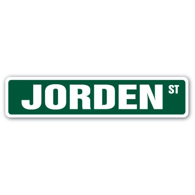 JORDEN Street Sign Childrens Name Room Sign | Indoor/Outdoor | 18" Wide ...