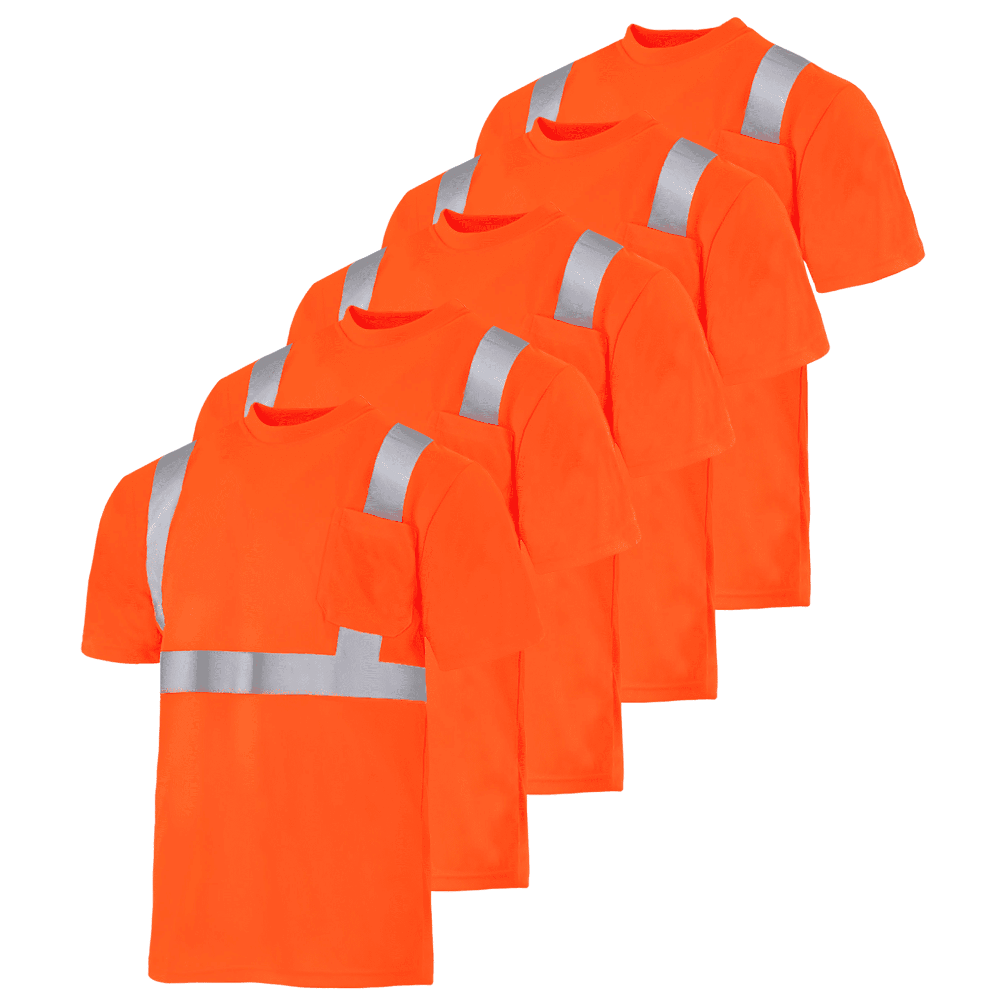 Jorestech Hi-Vis Short-Sleeved Work Safety T-Shirt Orange XL, ANSI ...