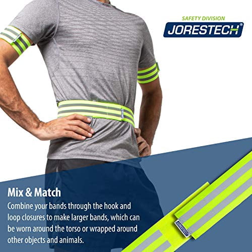 JORESTECH 6 Piece Reflective Safety Wristbands/Armbands with Mesh ...
