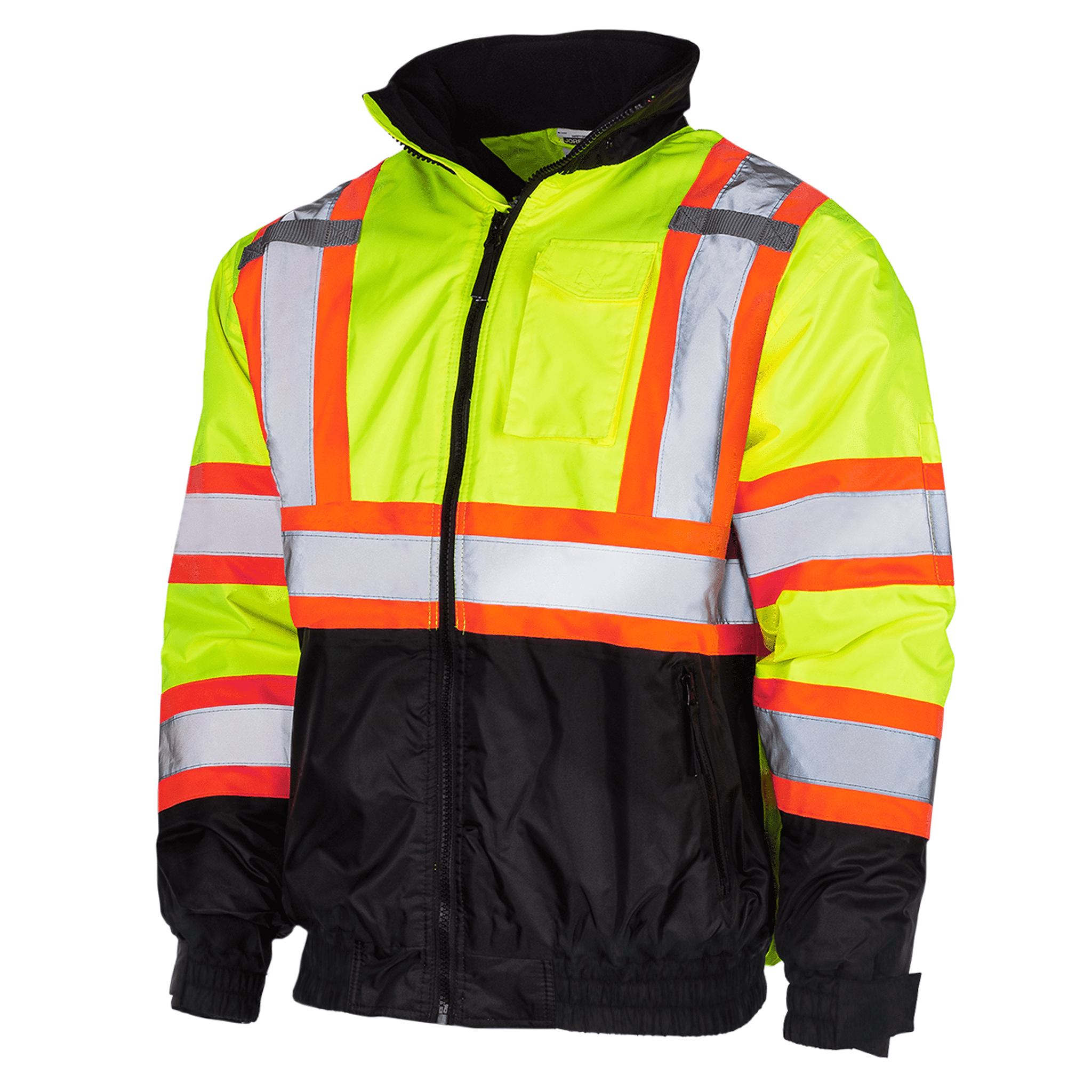 JORESTECH Hi-Vis Safety Bomber Jacket, Two-Toned, ANSI Class 3 (Yellow ...