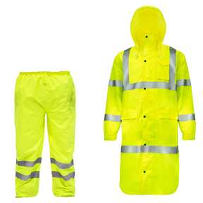 JORESTECH Hi-Vis Safety Rain Jacket, ANSI Class 3 (Orange/Black, 4XL ...