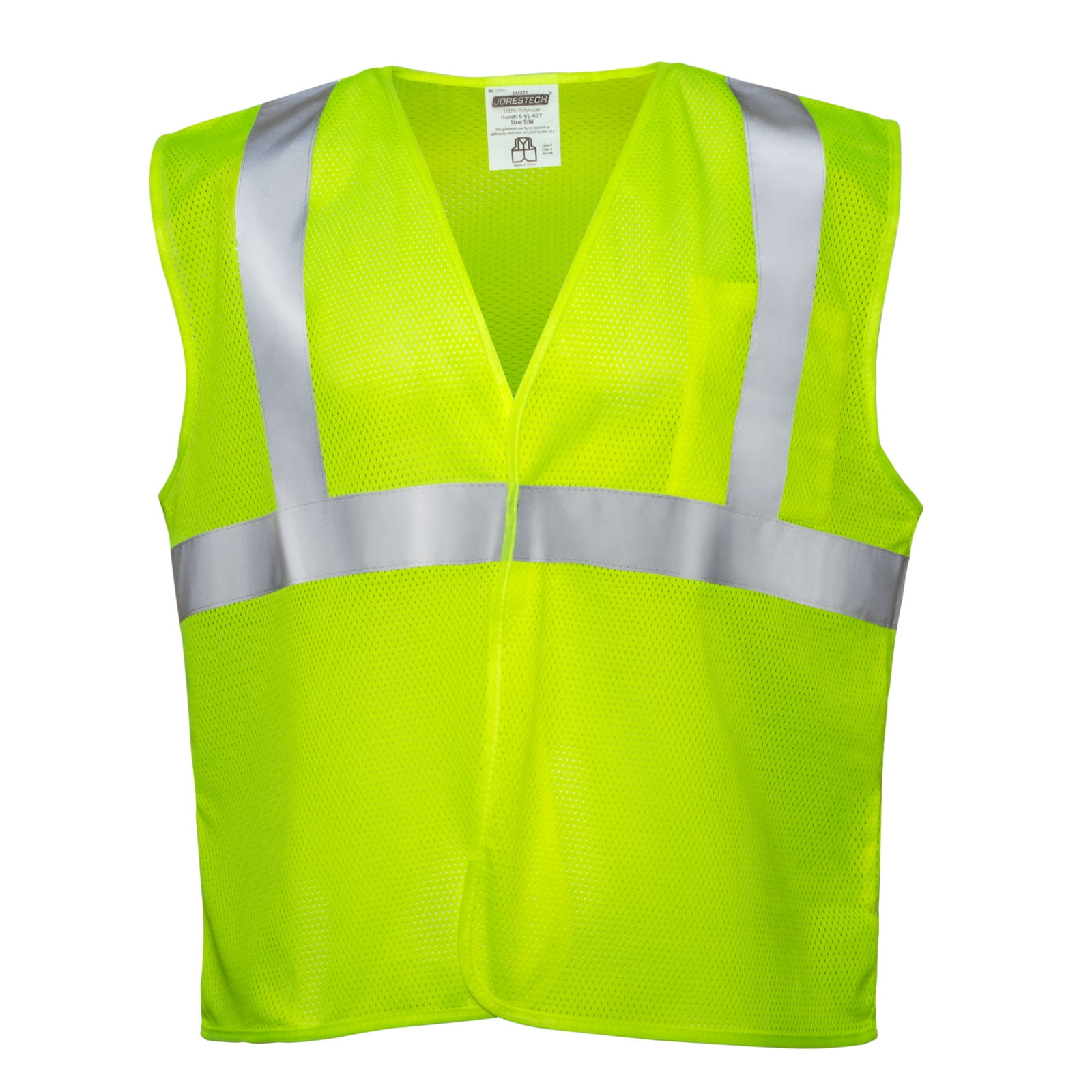 Jorestech Hi-Vis Safety Vest, Reflective ANSI Class 2, Lime Mesh ...