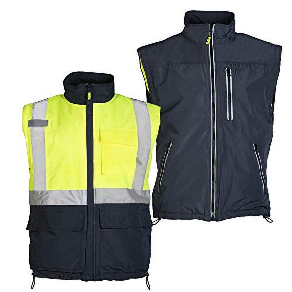 JORESTECH High Visibility Reversible Safety Jacket with Removable ...