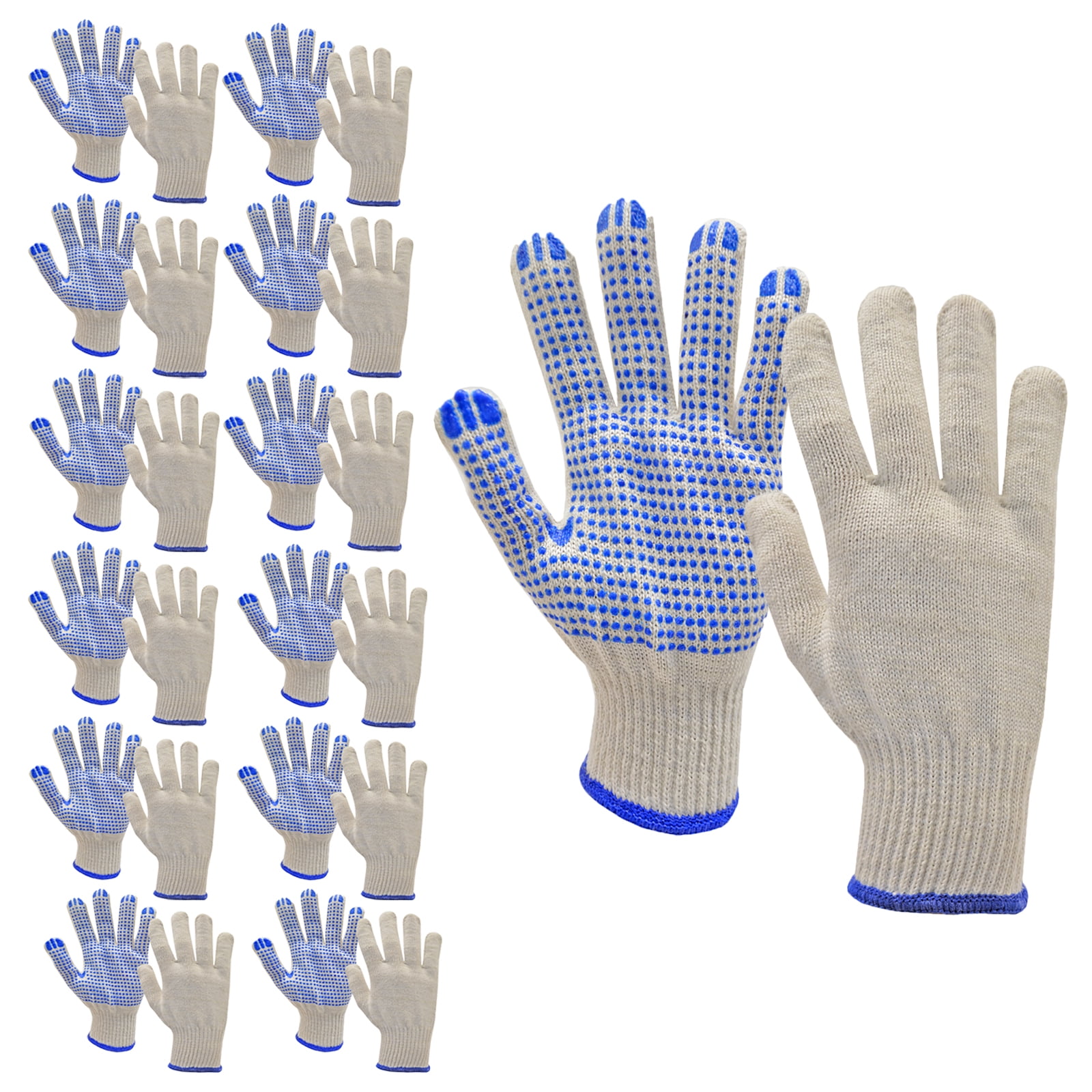 JORESTECH Multi-Purpose Knitted Work Gloves with Anti-Slip PVC Dots, GS ...
