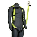 JORESTECH Safety Bundle Full Body Harness with 6-Foot Safety Lanyard ...