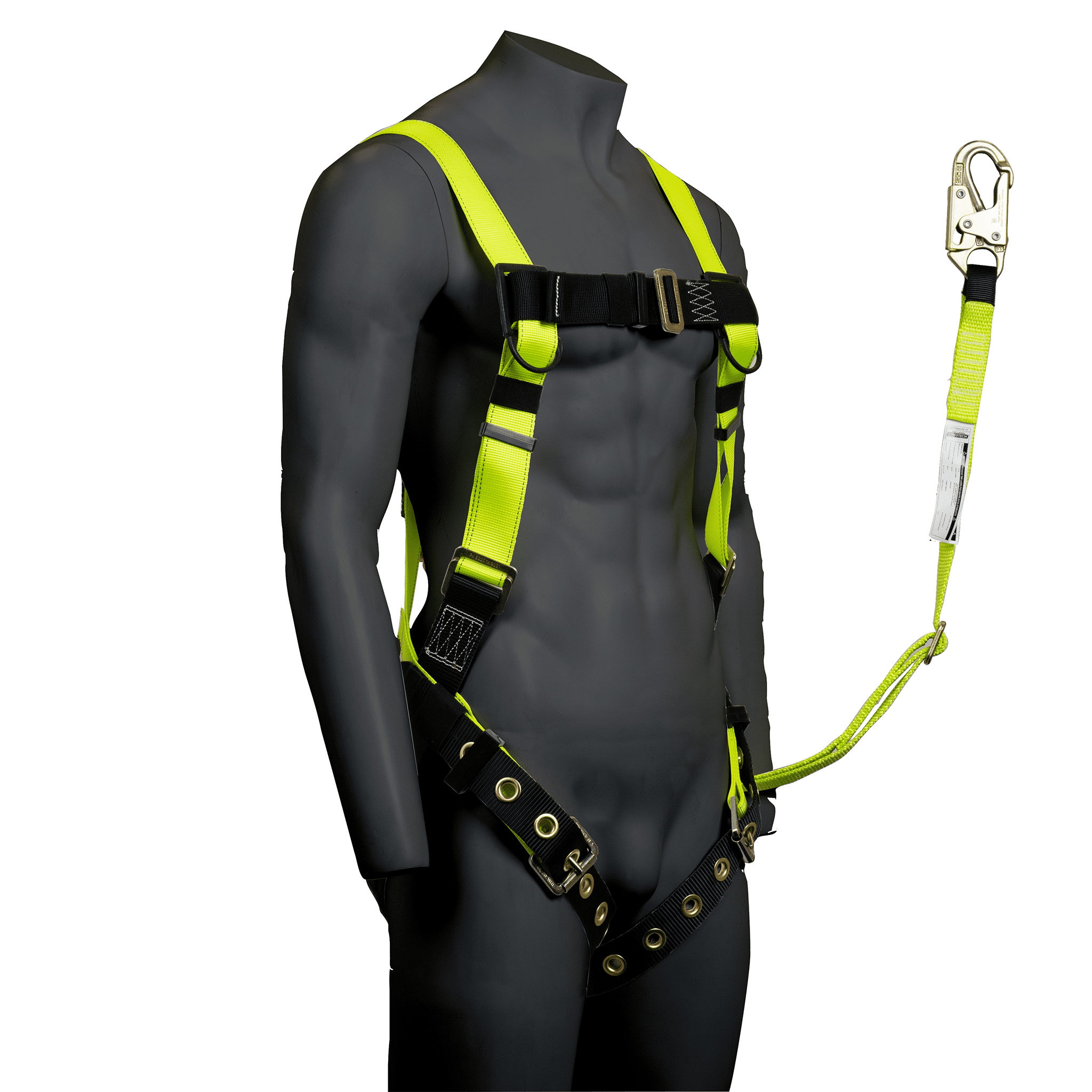 JORESTECH Safety Bundle Full Body Harness with 6-Foot Safety Lanyard ...