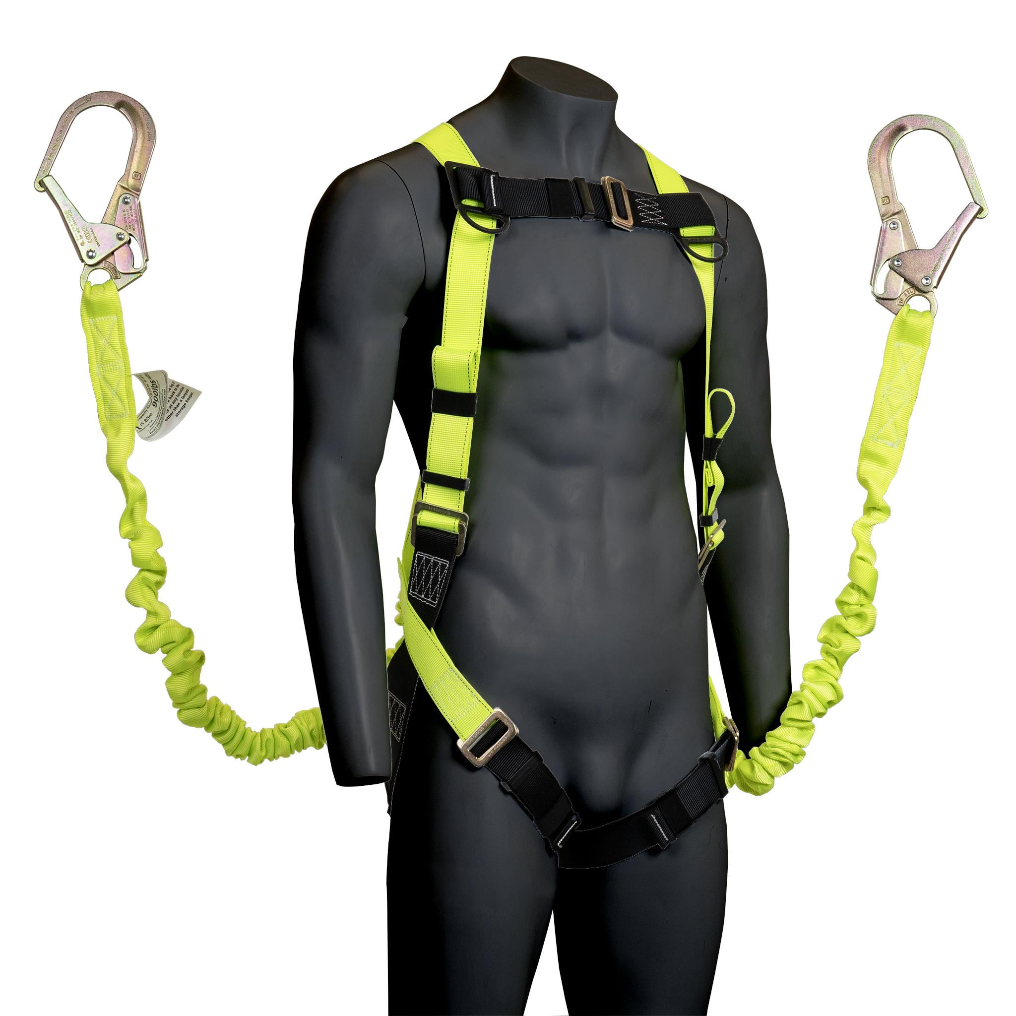 JORESTECH Safety Full Body Harness with 6-Foot Safety Lanyard Fall ...