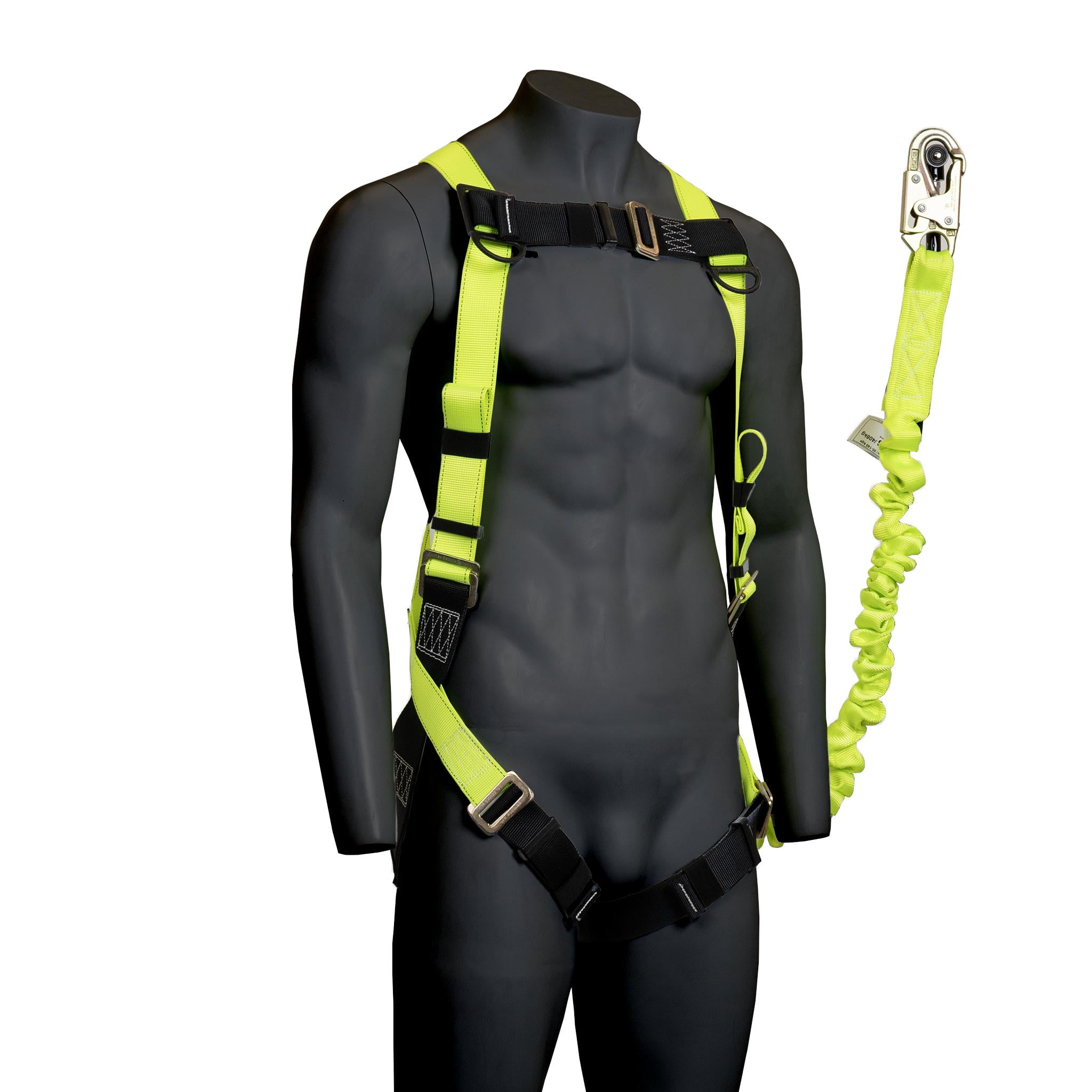 JORESTECH Safety Full Body Harness with 6-Foot Safety Lanyard Fall ...