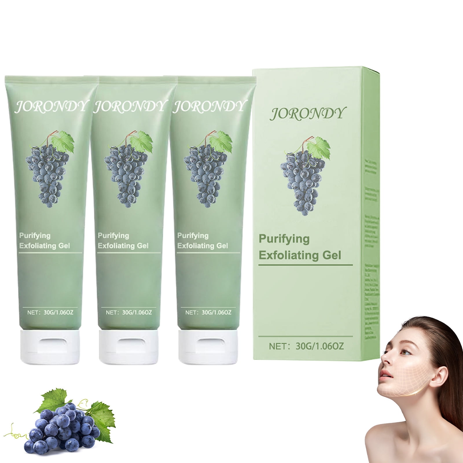 JORONDY Purifying Exfoliating Gel, 2024 New Exfoliating Scrub Gel for ...