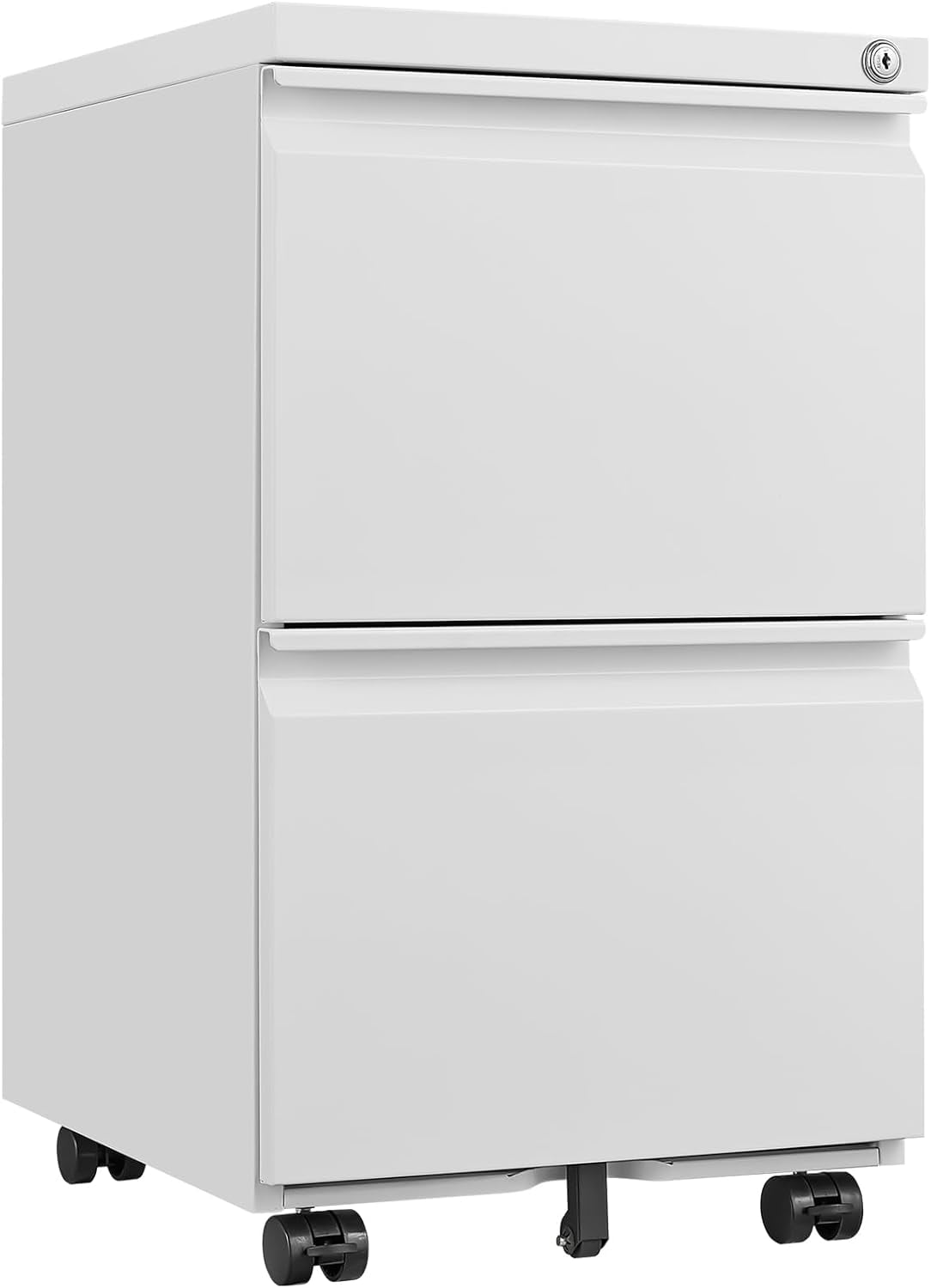 JOSHEN 26.5" Storage Cabinet,2 Drawer Mobile Metal File Cabinet with ...