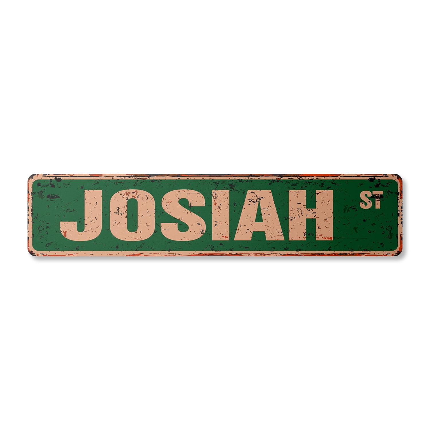 JOSIAH Vintage Aluminum Street Sign Childrens Name Room Metal Sign ...
