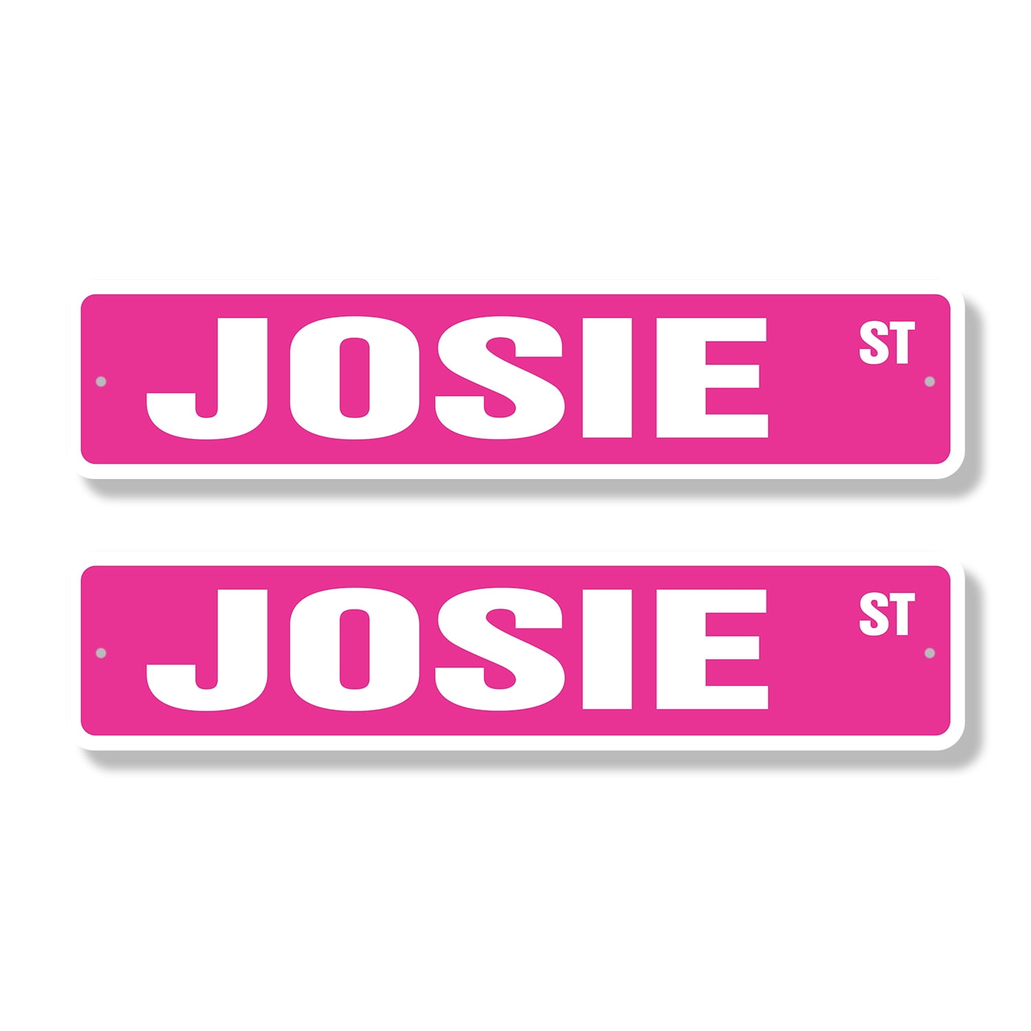 JOSIE Classic Street Sign (2 Pack) Childrens Name Room Sign Road Sign ...