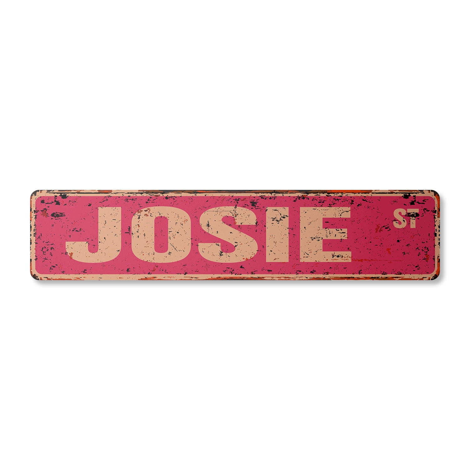 JOSIE Vintage Plastic Street Sign Childrens Name Room Sign | Indoor ...