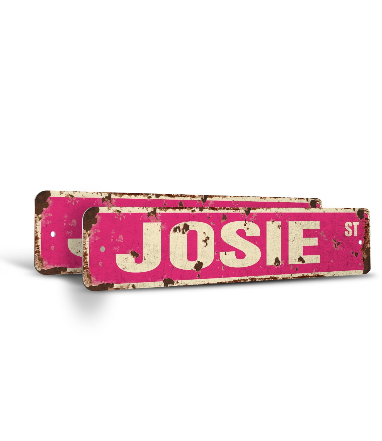 JOSIE Vintage Style Rustic Street Sign – (2 Pack) Childrens Name Room ...