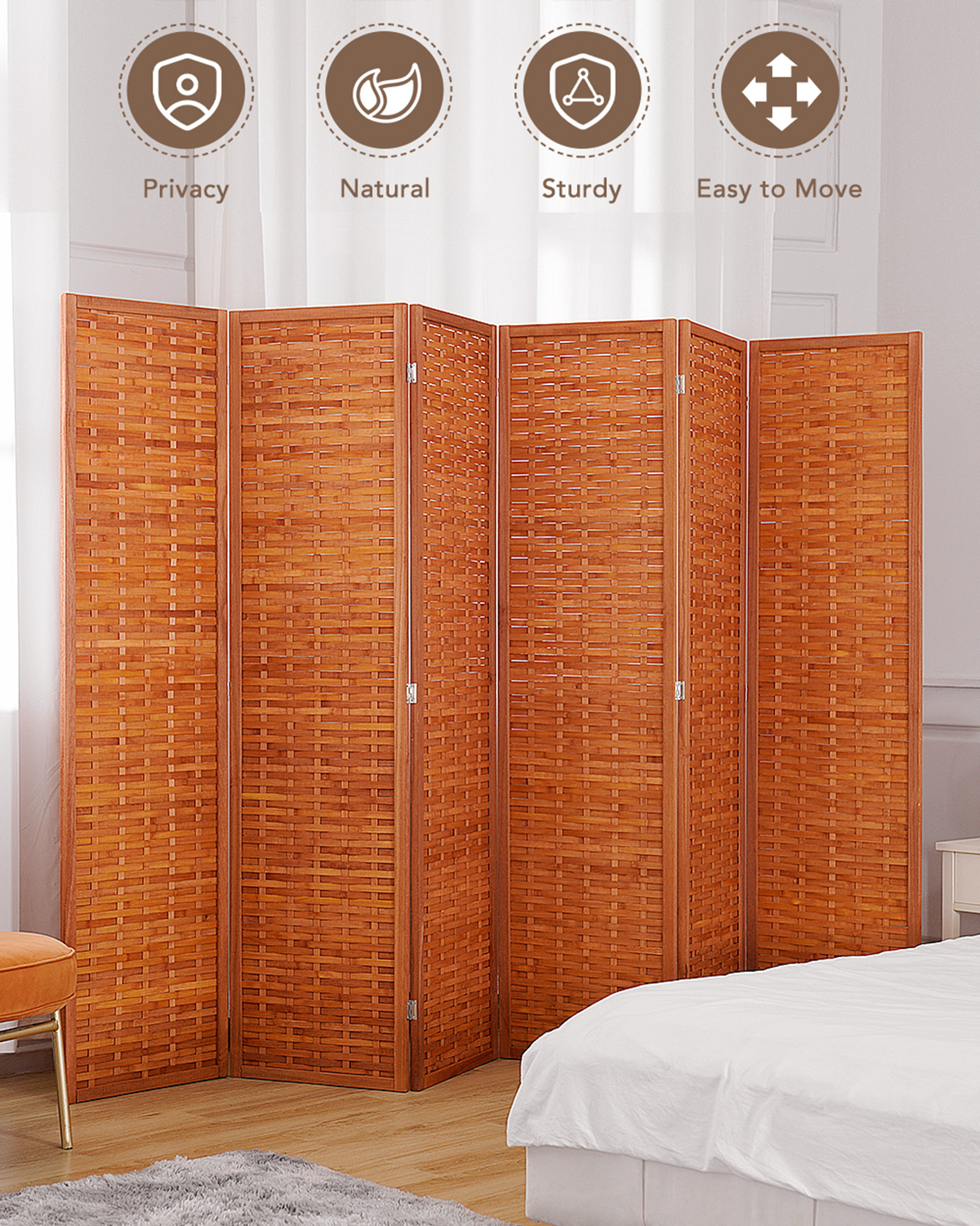 Wayborn Red Chamber Room Divider in Brown - Walmart.com