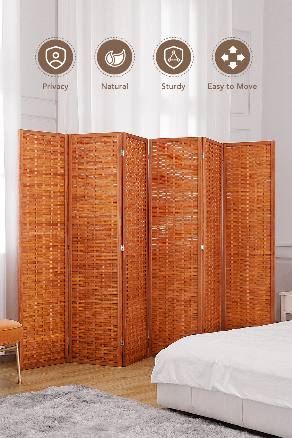 Wayborn Charleston Room Divider in China Red - Walmart.com