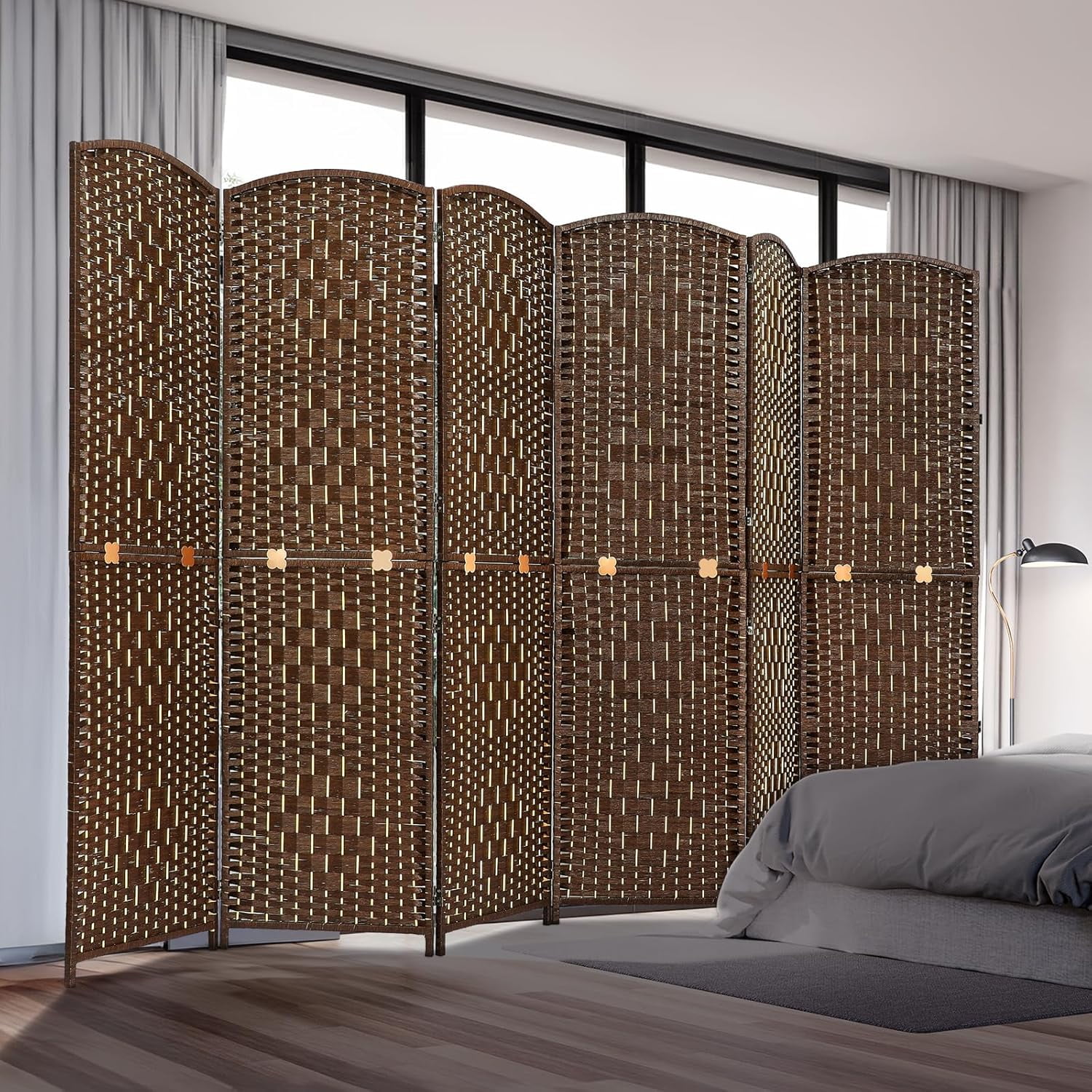 JOSTYLE Room Divider 6 Panel 6FT Divider Panel, Multifunction Divider ...