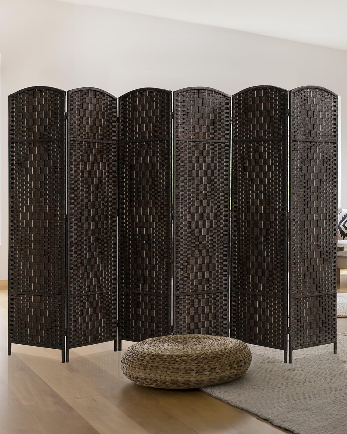 JOSTYLE Room Divider 6ft. Tall Extra Wide Extra Wide Privacy Screen ...