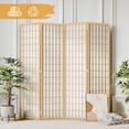 Jostyle Room Divider Wall 4 Panel Shoji Screen Folding Privacy Divider ...