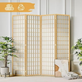 SereneLife Japanese Screen Room Divider Classic Indoor Decorative 4 ...