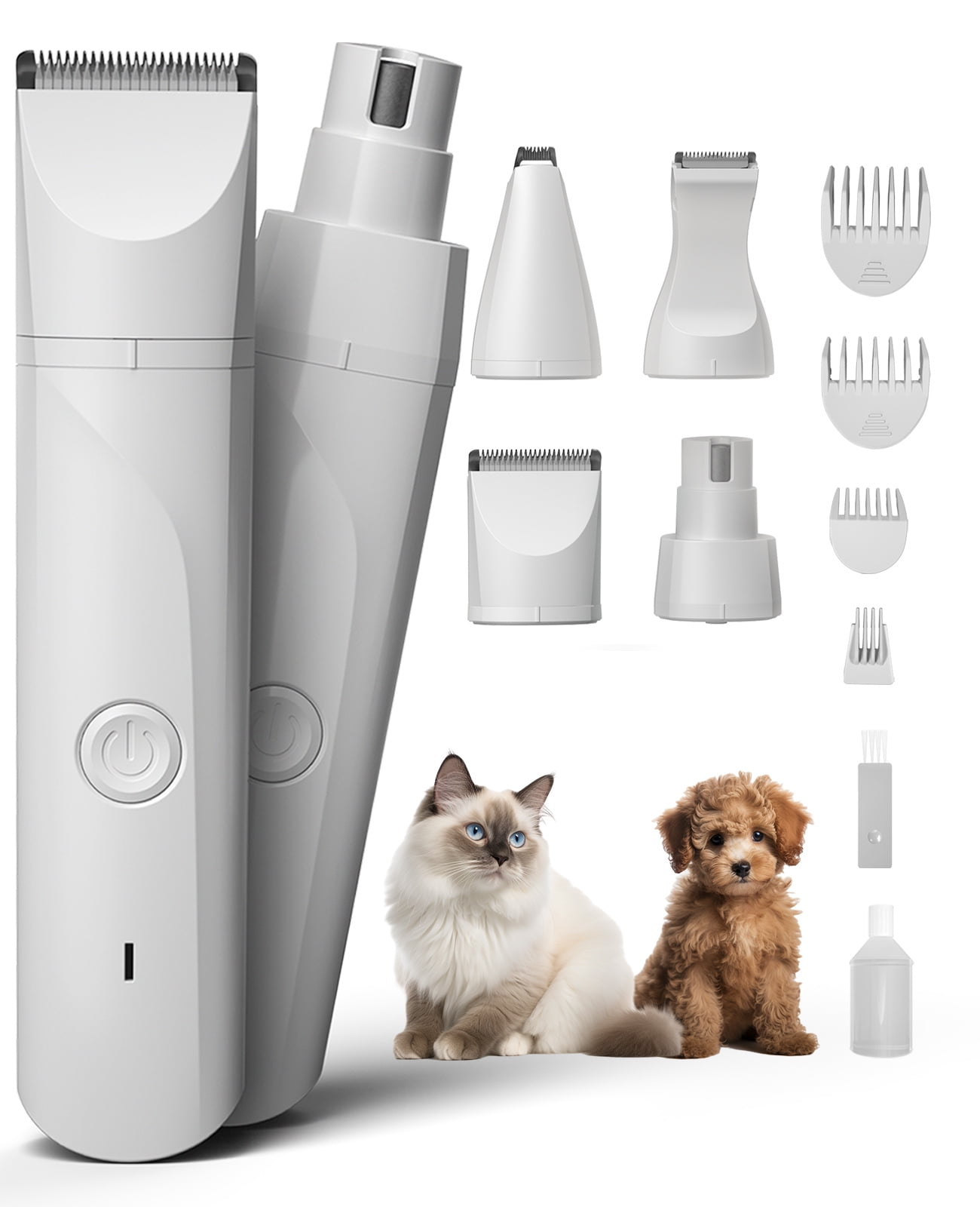 JOTUT Dog Grooming Clippers Kit, Low Noise, Cordless, 4 Replaceable ...