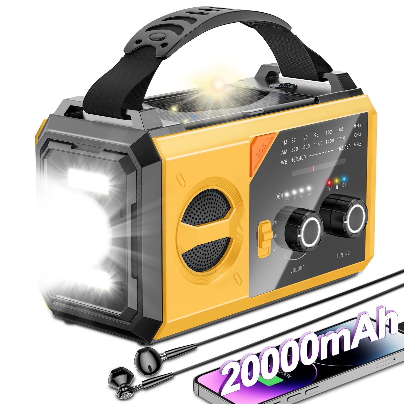 Customer reviews for JOUALY 20000mAh Emergency Radio,Hand Crank Weather ...