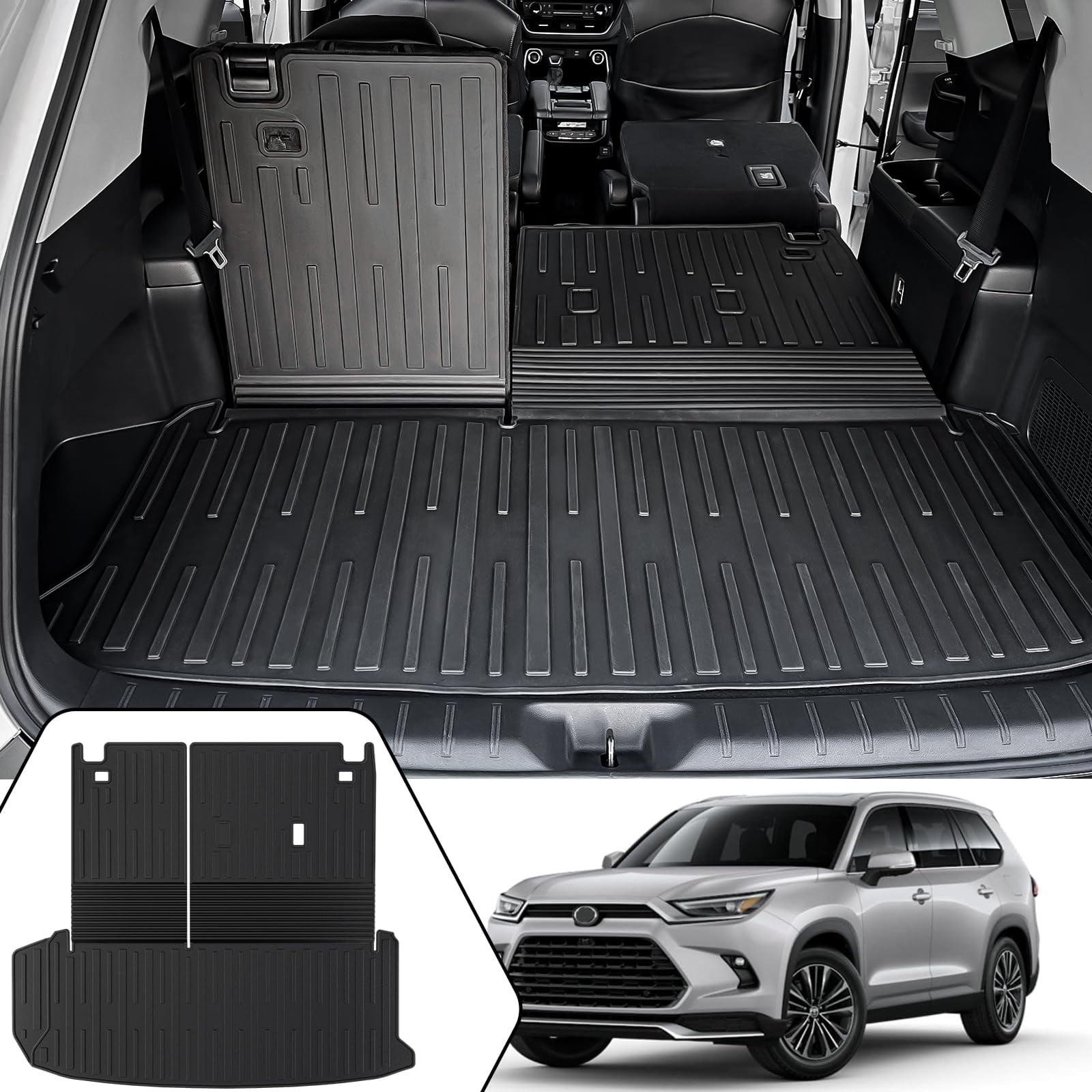 JOULARISE Cargo Mat with IFF17 Backrest Mat 2-in-1 2025 Toyota Grand ...